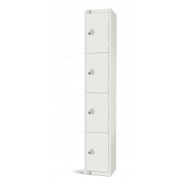 Elite White Four Door Compartment Locker
